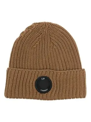 C.P. COMPANY C.P. Company Lens-Detail Beanie Brown