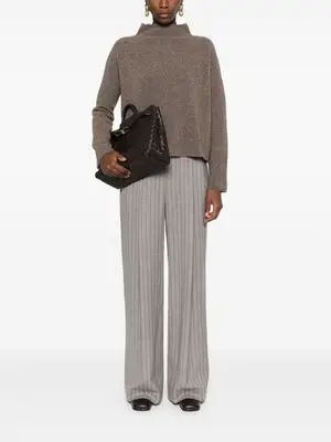 Brunello Cucinelli Pinstriped Trousers - Grey