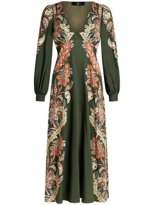 Etro Floral Print Twill Dress