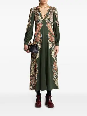 Etro Floral Print Twill Dress