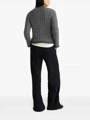 PATOU Knitted Fitted Jacket - Grey