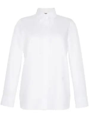 Adam Lippes Thin Bow Cotton Shirt