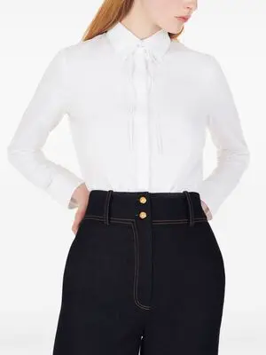 Adam Lippes Thin Bow Cotton Shirt