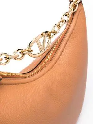 Valentino Garavani Medium Vlogo Moon Shoulder Bag - Brown