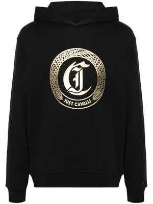 Just Cavalli Logo-appliqué Hoodie