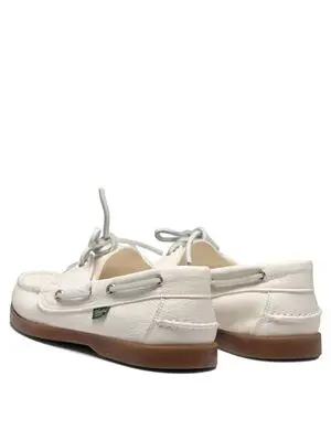 Paraboot Barth Leather Boat Shoes - White