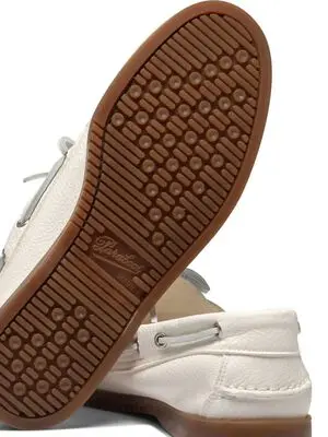 Paraboot Barth Leather Boat Shoes - White