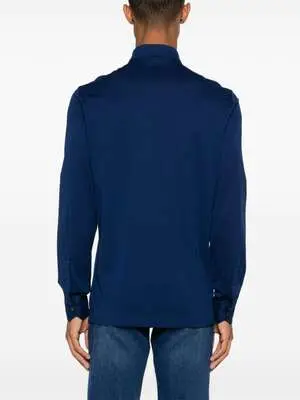Boggi Milano Piqué-weave Shirt - Blue