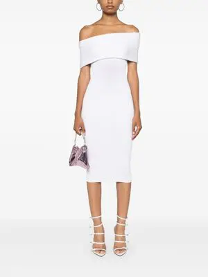 MUGLER Off-shoulder Knit Dress