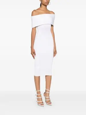 MUGLER Off-shoulder Knit Dress