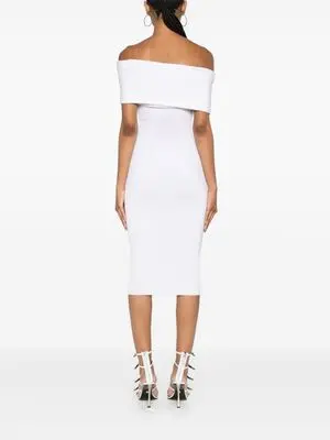 MUGLER Off-shoulder Knit Dress