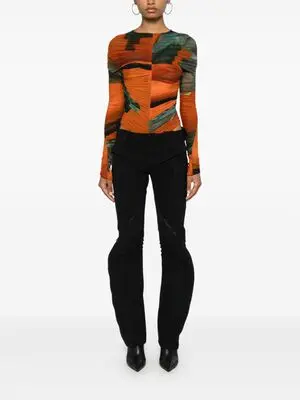 MUGLER Zipped Scuba Trousers