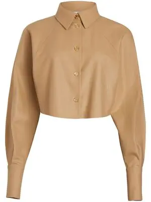 PATOU Cropped Organic Cotton Shirt