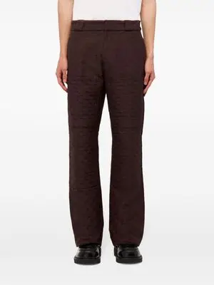 FERRAGAMO Monogram-print Cotton Trousers