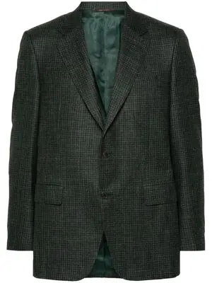 Canali Prince Of Wales-pattern Blazer - Green