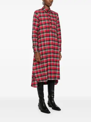 SOCIETE ANONYME Plaid Flannel Midi Dress
