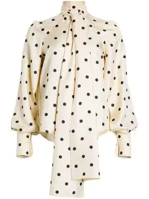 PATOU Lavallière Blouse - Neutrals
