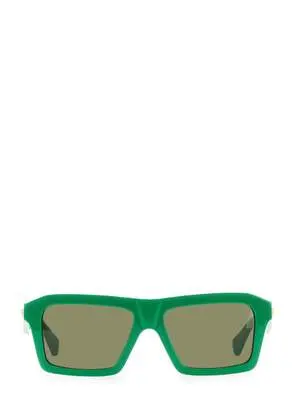 Bottega Veneta Classic Square Sunglasses - Green