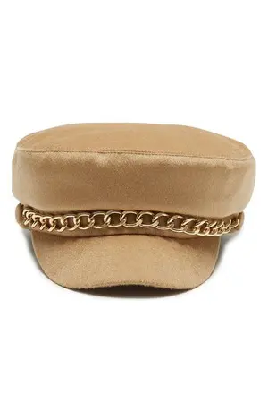 Eugenia Kim Marina Chain Trim Cap - Camel