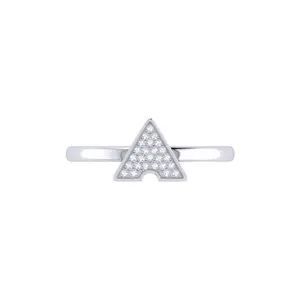 LUVMYJEWELRY Skyscraper Triangle Diamond Ring