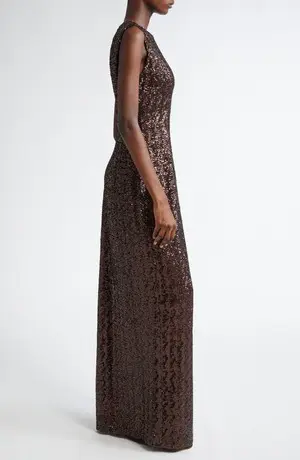Michael Kors Sequin Column Gown