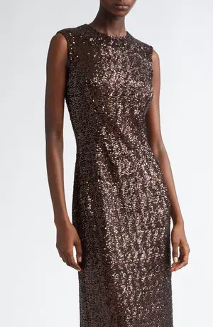 Michael Kors Sequin Column Gown