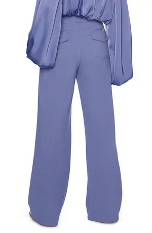 Susana Monaco Pebble Weave Wide Leg Pants