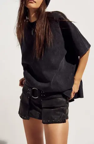 Free People Low Rise Faux Suede Skort