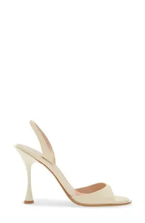 BETZÁBE Suede Slingback Sandal - Ivory Nappa White Detail