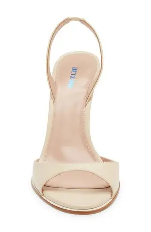 BETZÁBE Suede Slingback Sandal - Ivory Nappa White Detail