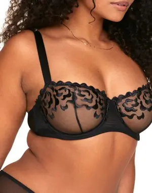 ADORE ME Tiana Unlined Balconette Bra - Black