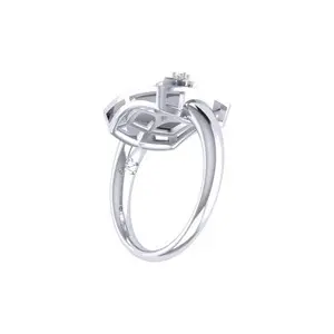LUVMYJEWELRY Leo Peridot & Diamond Signet Ring