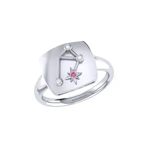LUVMYJEWELRY LuvMyJewelry Libra Signet Ring Silver