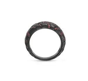 LUVMYJEWELRY Sterling Silver Garnet Band Ring