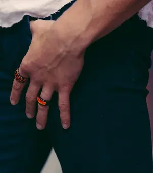 LUVMYJEWELRY Sterling Silver & Enamel Band Ring