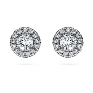 SWAROVSKI Eternity Halo Stud Earrings - White