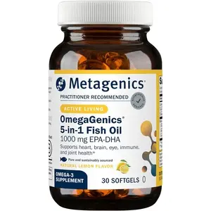 METAGENICS Omegagenics Epa-dha 1000 Omega-3 Fish Oil Supplement Lemon Flavor - One-color