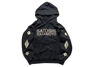 SICKO X Satoshi Nakamoto Studded Logo Hoodie - Black