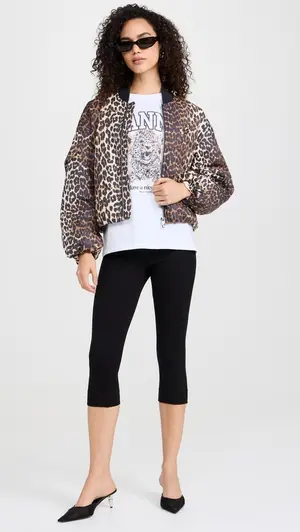 GANNI Basic Jersey Relaxed T-shirt - Leopard