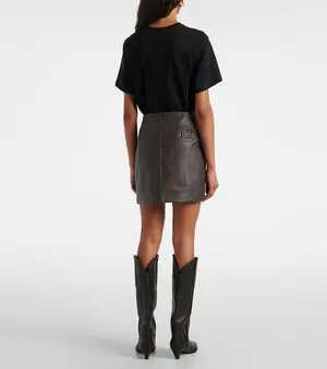 BLAZÉ MILANO Coci Leather Miniskirt