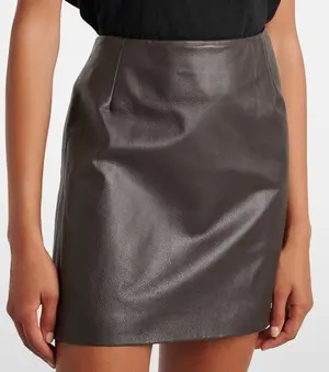 BLAZÉ MILANO Coci Leather Miniskirt