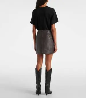 BLAZÉ MILANO Coci Leather Mini Skirt