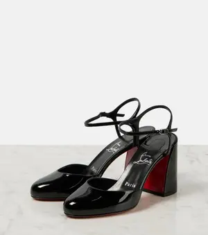CHRISTIAN LOUBOUTIN Jane 85 Leather Mary Jane Pumps - Black