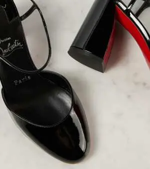 CHRISTIAN LOUBOUTIN Jane 85 Leather Mary Jane Pumps - Black
