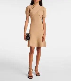 PATOU Wool And Cashmere Minidress - Beige