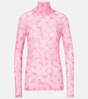 Dries Van Noten Printed High-neck Top