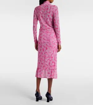 Dries Van Noten Printed High-neck Top