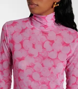 Dries Van Noten Printed High-neck Top
