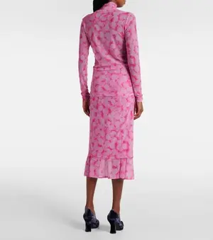 Dries Van Noten Printed High-neck Top