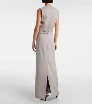 Wardrobe.NYC Column Maxi Skirt - Grey